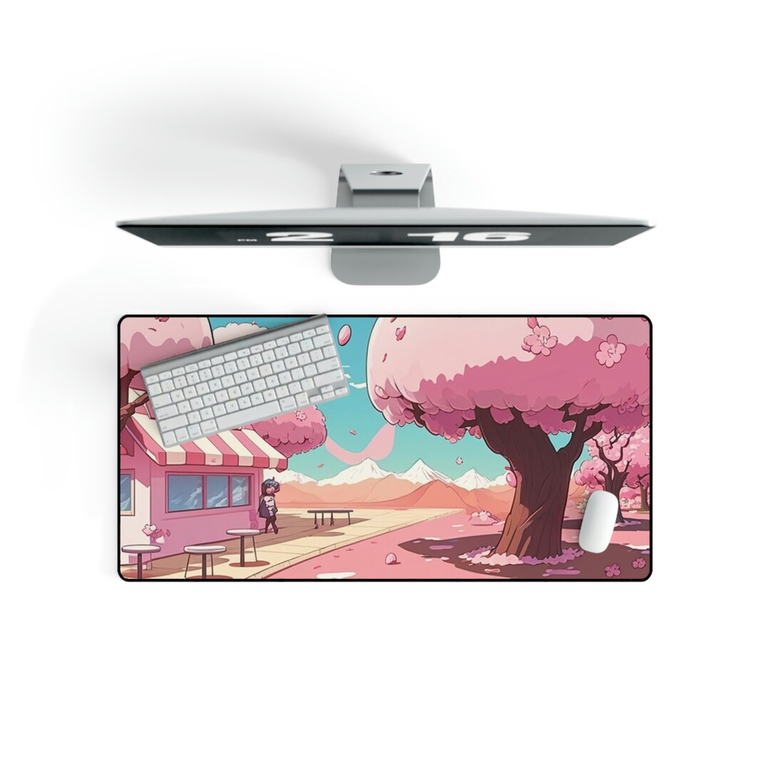 Kawaii Sakura Desk Mat, Ice Cream Shoppe Desk Mat, Stars Desk Mat ...