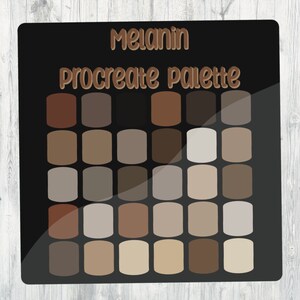 Melanin Skin Tone Procreate Color Palette, 30 Color Palette ...