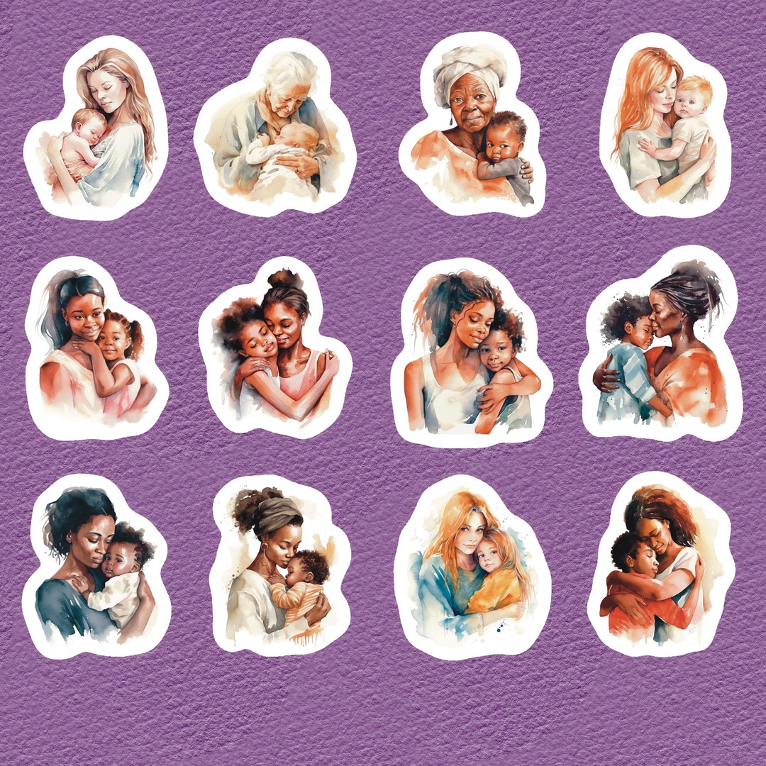 Grandma Stickers, Set of 24 Stickers, Grandmother Stickers, Baby ...