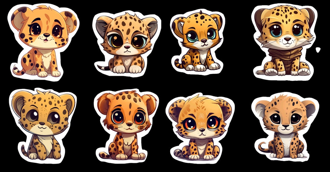 Kawaii Cheetah Magnets, Decorative Magnets, Cheetah Decor Magnet ...