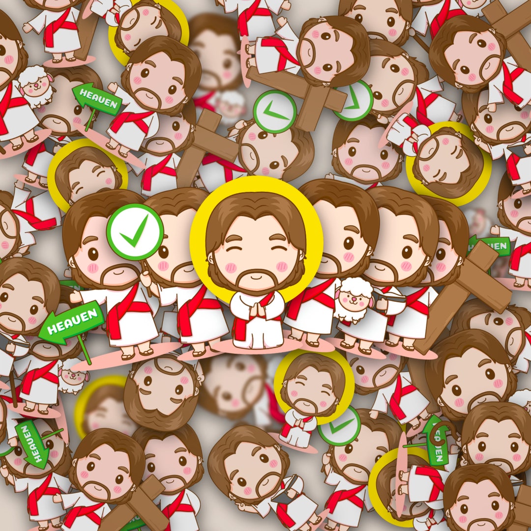 Jesus Stickers, Set of 36 Stickers, Sticker, Laptop Sticker, Journal ...