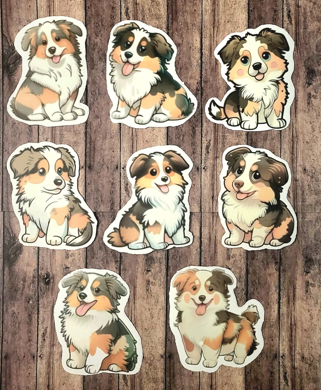 Australian Shepherd Set of 24 Stickers, Sticker, Journal Sticker, Die ...
