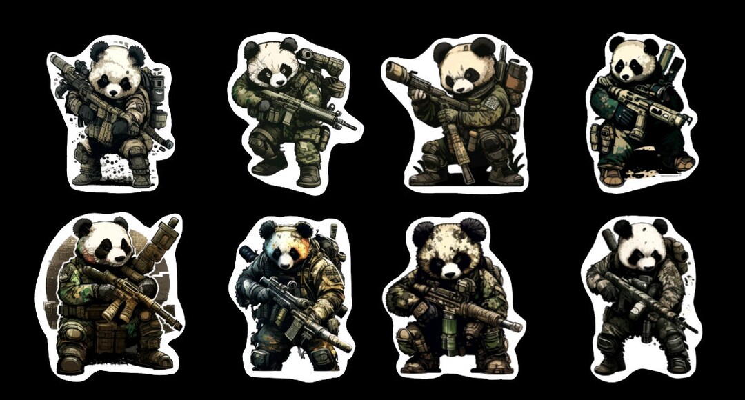 Tactical Panda Magnets, Decorative Magnets, Panda Bear Magnets, Kawaii Magnet, Military Decor ...