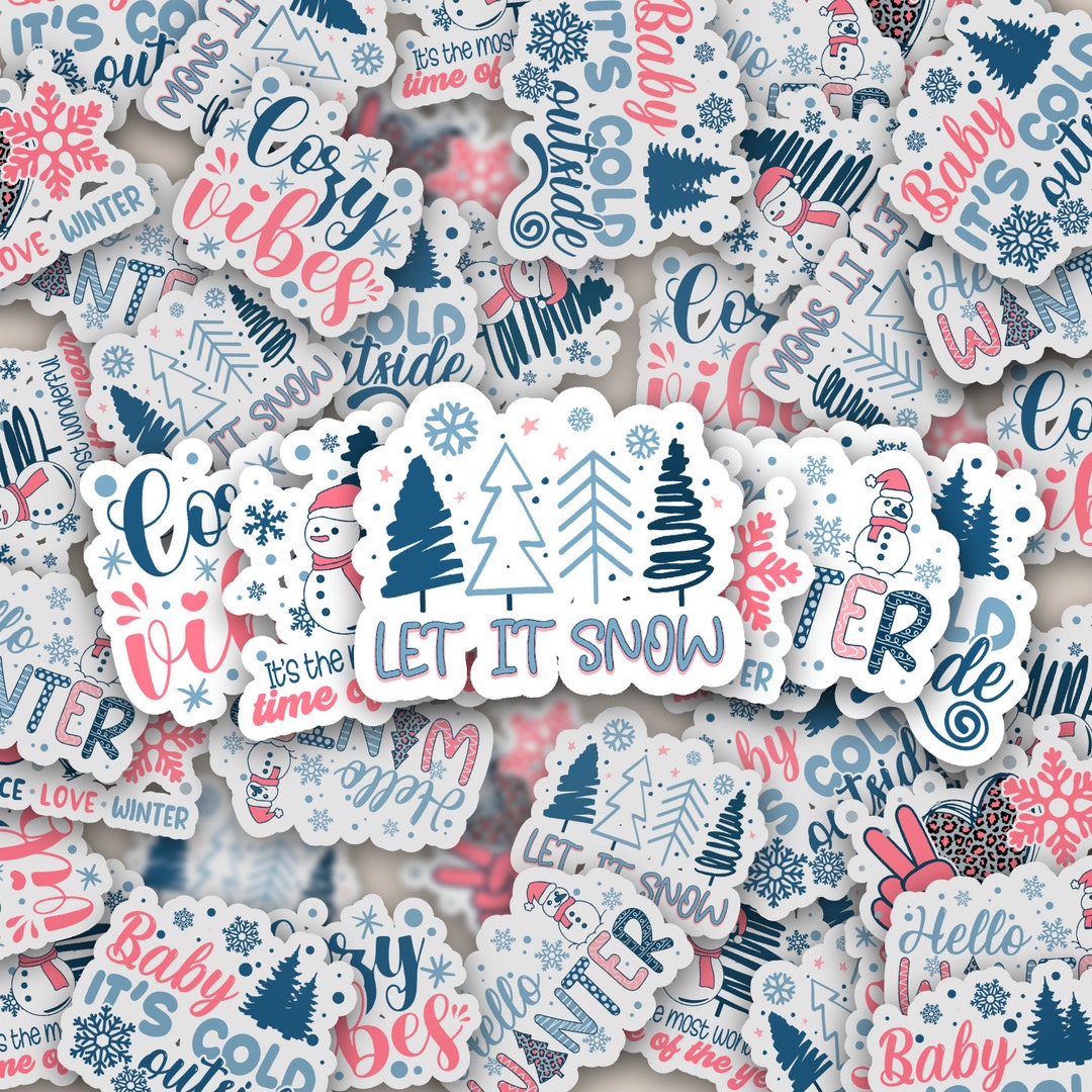 Christmas Stickers, Set of 32 Stickers, Sticker, Laptop Sticker ...