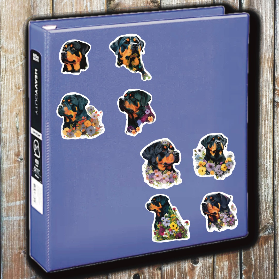 Rottweiler Dog, Set of 24 Sticker, Sticker, Journal Sticker, Die Cut ...