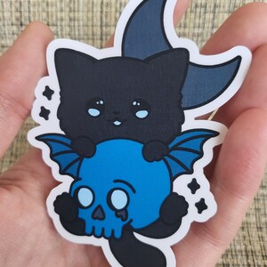 Bat Kitty Sticker, Sticker, Laptop Sticker, Journal Sticker, Die Cut ...