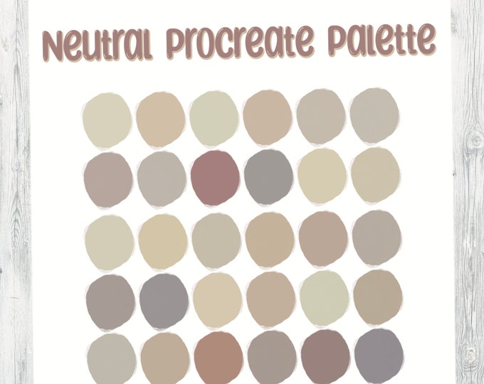 Earth Tone Colour Palette for Procreate - Etsy Finland