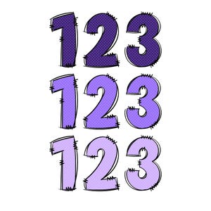 Purple Swiss Dot Doodle Letters PNG With Doodle Outline, Clipart ...