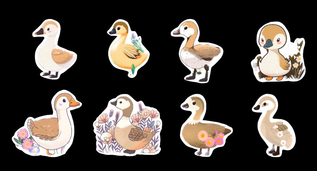 Duck, Set of 24 Sticker, Sticker, Journal Sticker, Die Cut Stickers ...
