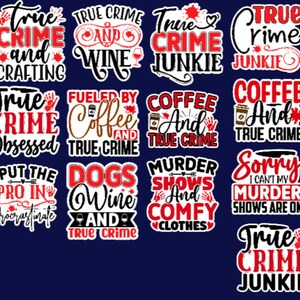True Crime Stickers, Set of 40 Stickers, Sticker, Laptop Sticker ...