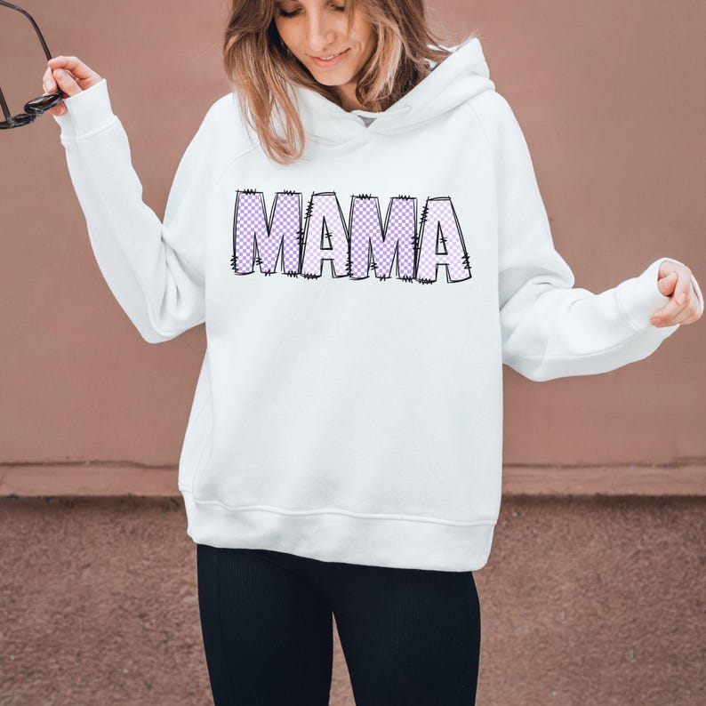 Purple Checkered Doodle Letters PNG With Doodle Outline, Clipart ...