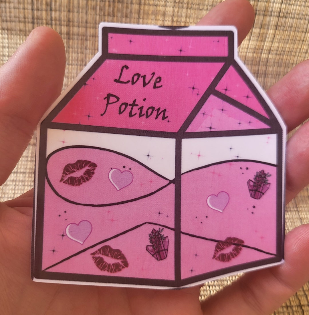 Love Potion Milk Carton Sticker, Sticker, Laptop Sticker, Journal Sticker, Die Cut Stickers ...