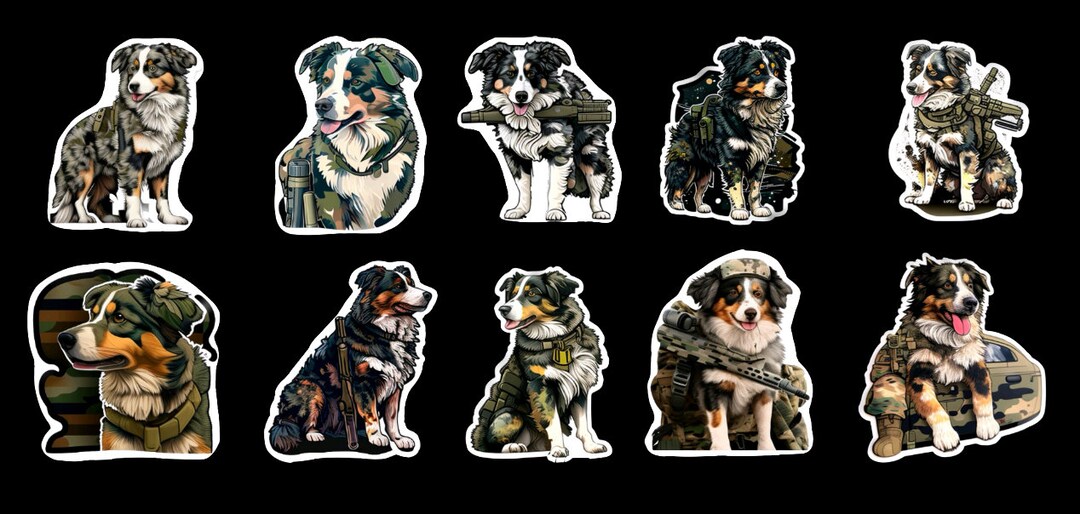 Australian Shepherd Set of 30 Stickers Sticker Journal - Etsy