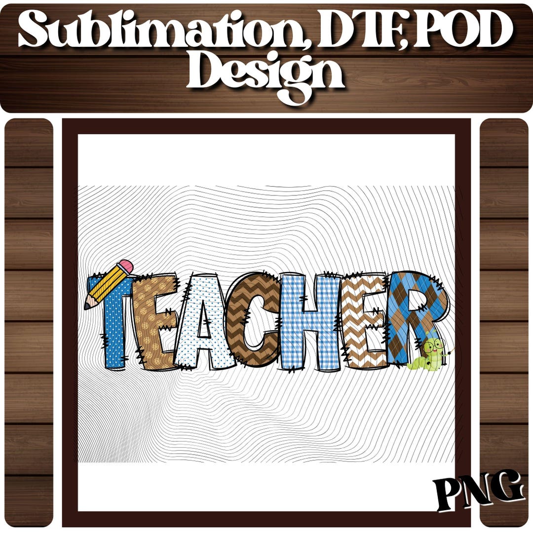 Teacher Doodle Letters Png With Doodle Outline, School Clipart Alphabet ...