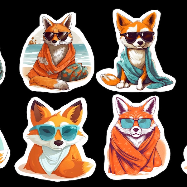 Fox Sticker - Etsy