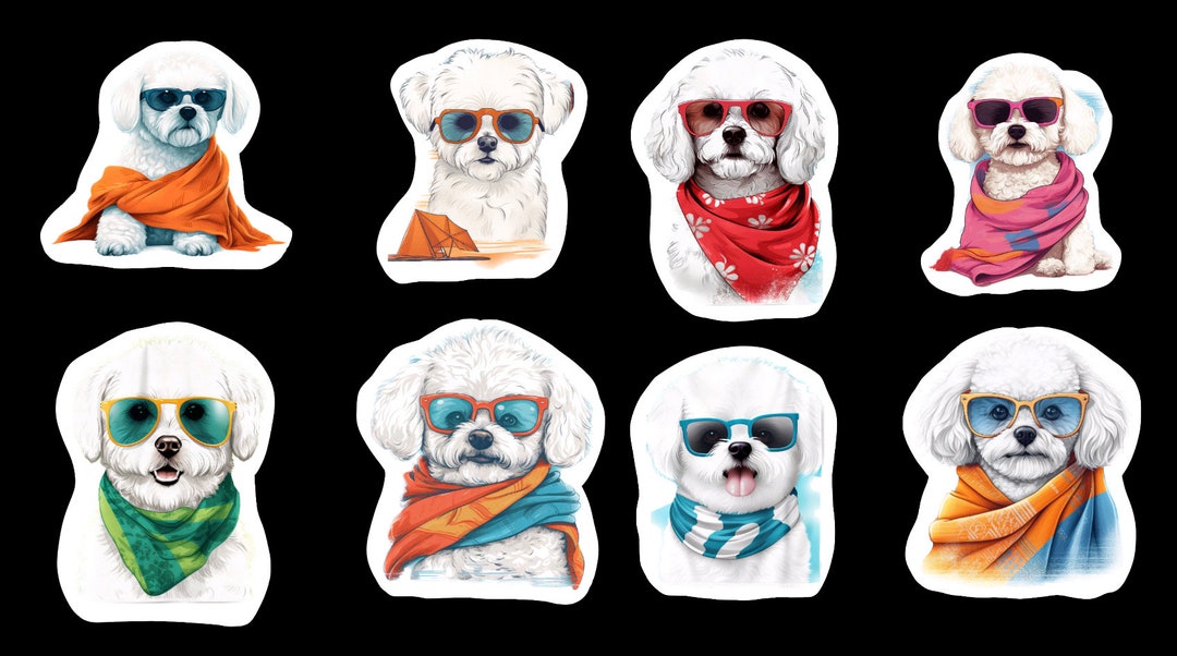 Maltese at the Beach Set of 24 Stickers Sticker Journal - Etsy
