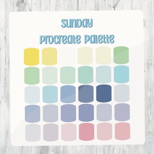Sunday Procreate Color Palette, 30 Color Palette, Complimentary Colors ...