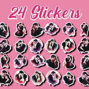 Vampire Stickers, Set of 24 Stickers, Love Stickers, Couple Sticker ...