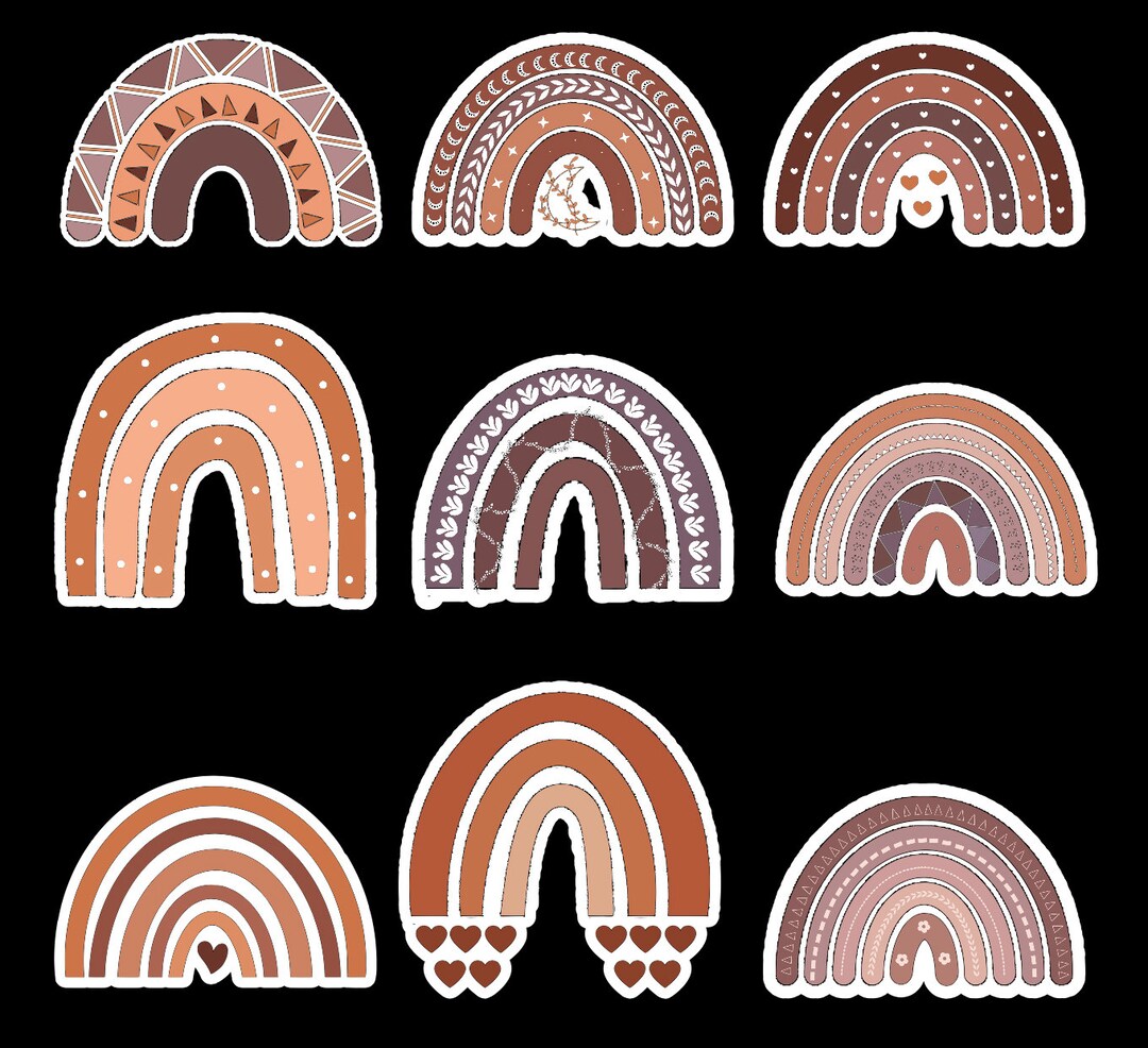 Boho Rainbow, Set of 27 Stickers, Sticker, Journal Sticker, Die Cut ...