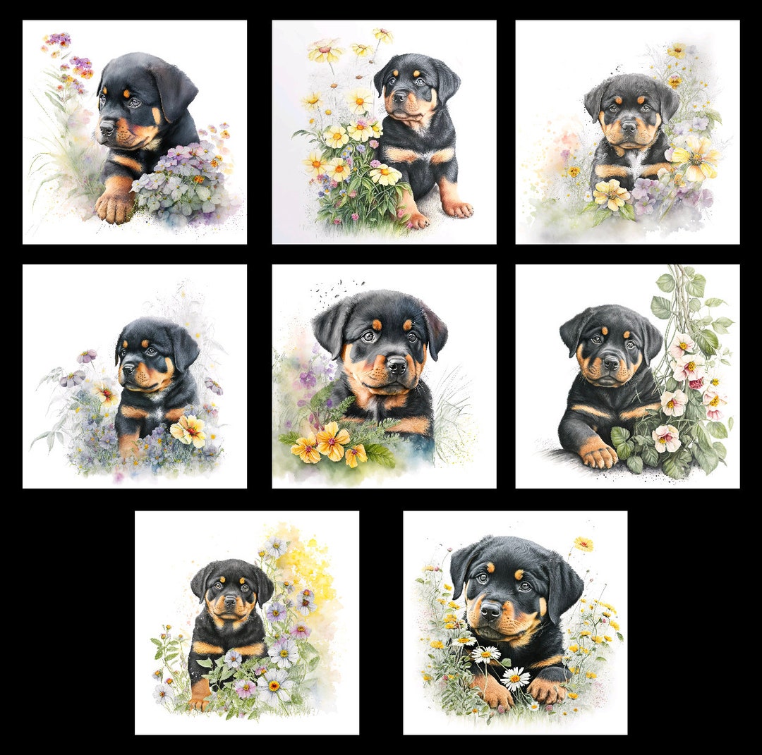 Rottweiler, Set of 27 Stickers, Sticker, Journal Sticker, Die Cut ...