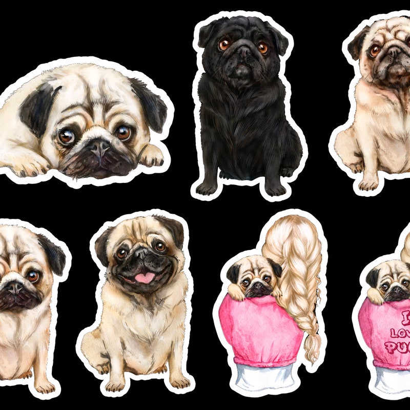 Pug Sticker - Etsy