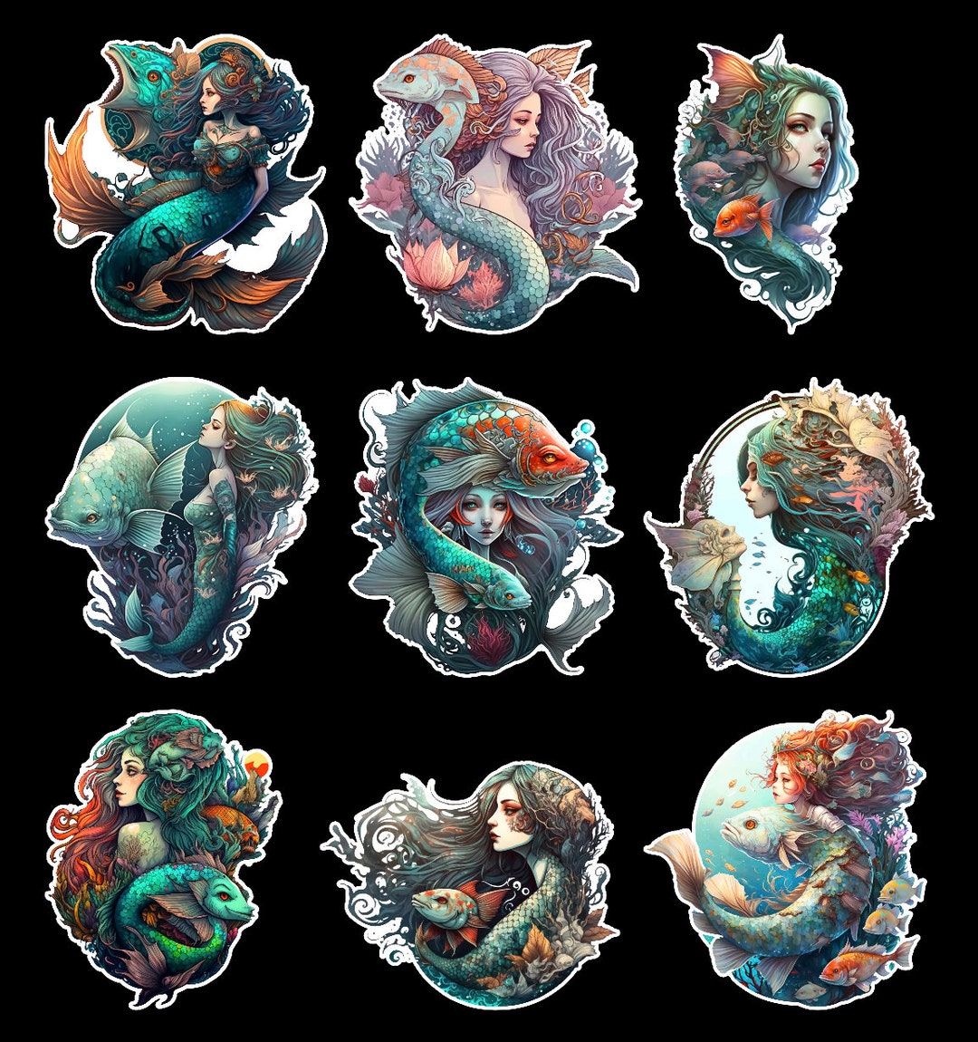 Water Nymph, Set of 27 Stickers, Sticker, Journal Sticker, Die Cut ...