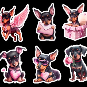 Doberman, Set of 24 Stickers, Sticker, Journal Sticker, Scrapbook ...