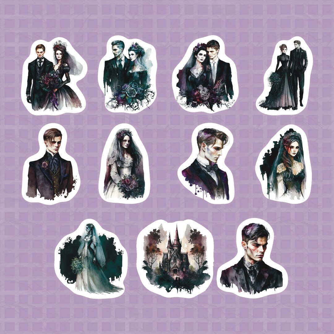 Spooky Vampires Set of 22 Stickers, Sticker, Journal Sticker, Die Cut ...
