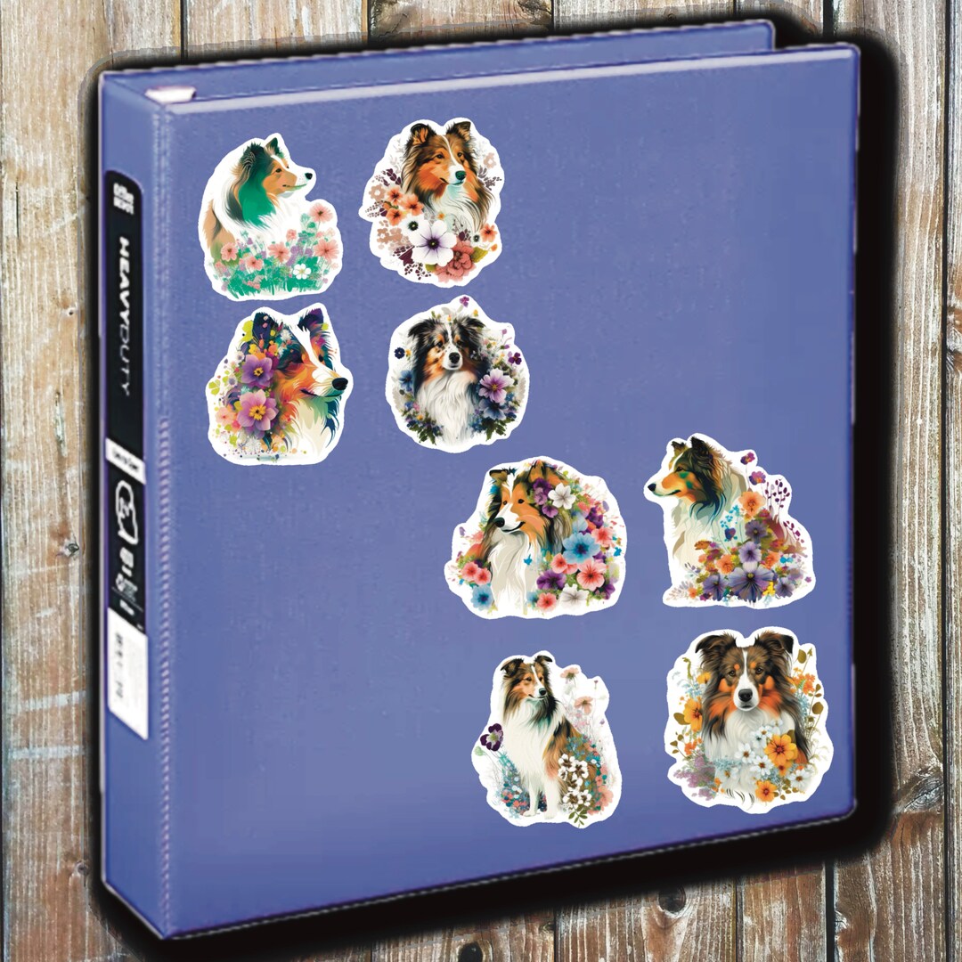 Collie Dog, Set of 24 Stickers, Sticker, Journal Sticker, Die Cut ...
