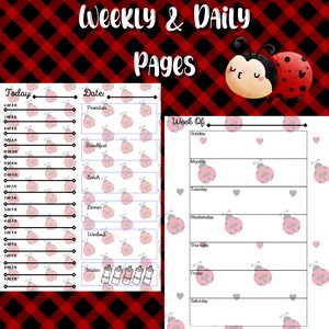 Planner Printable Daily Planner Monthly Planner Lady Bug | Etsy