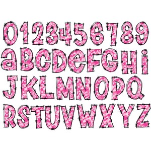 Pink Camo Doodle Letters PNG With Doodle Outline, Army Font, Clipart ...