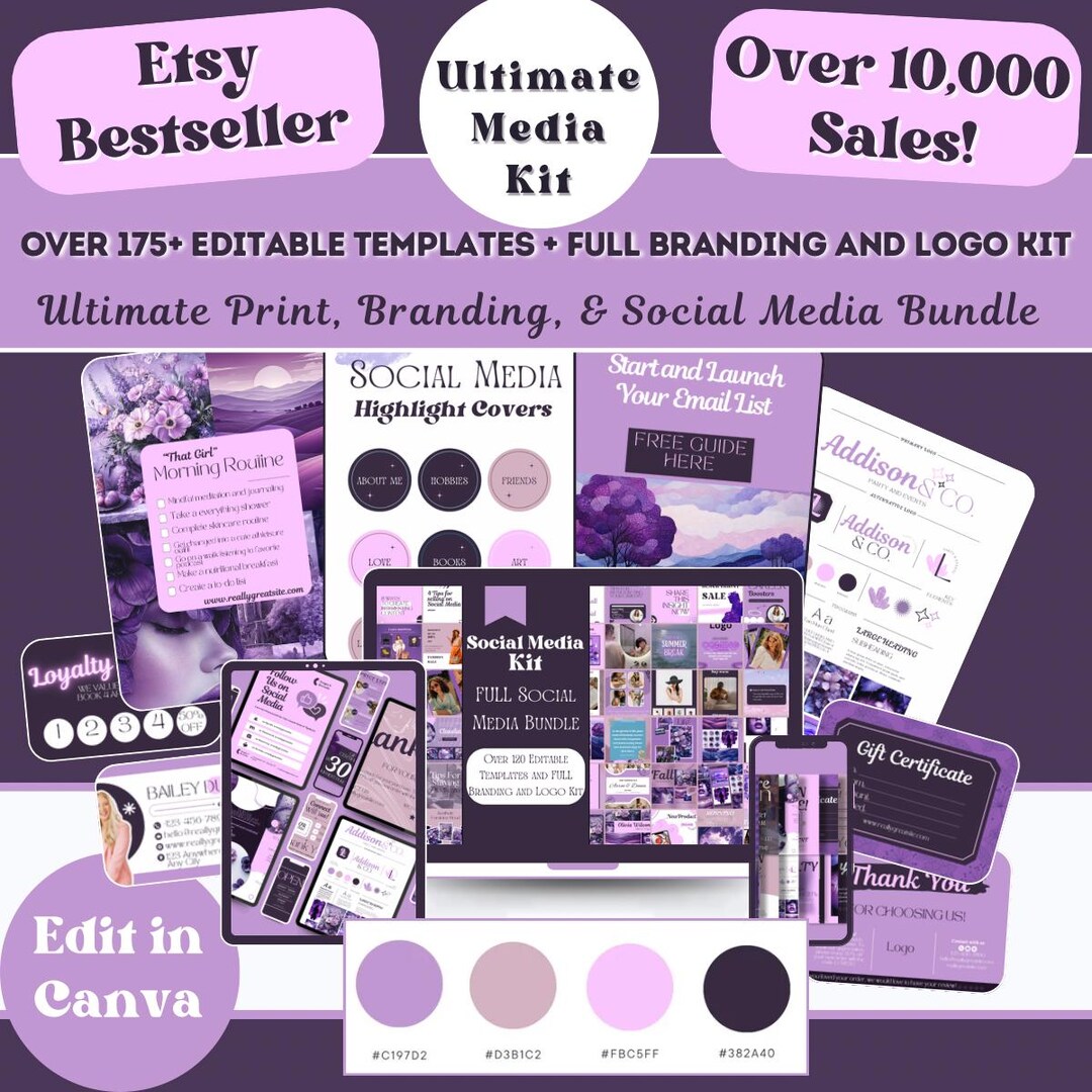 Canva ULTIMATE Branding Kit - Logo Design - Font + Color Palette ...