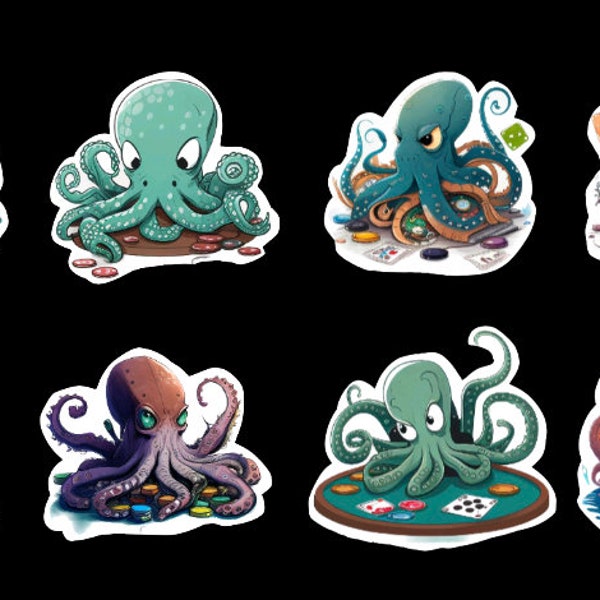 Octopus Poker Cards - Etsy
