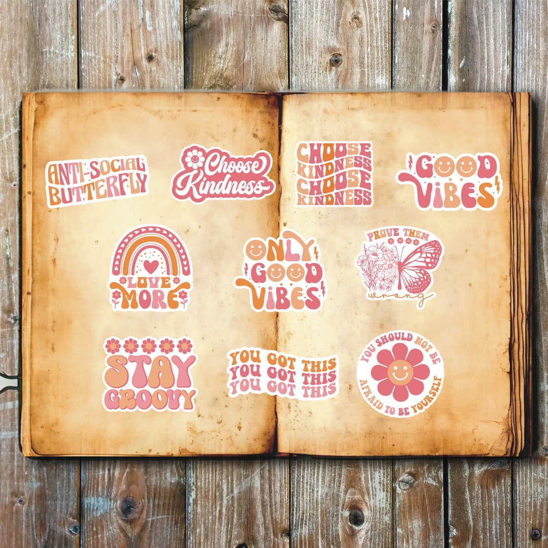 Kindness Sayings, Set 20 Stickers, Journal Sticker, Die Cut Stickers ...