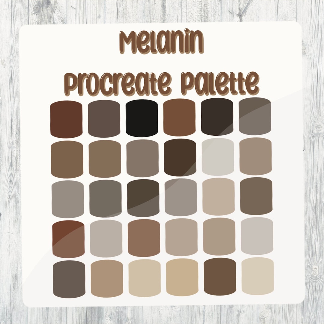 Melanin Skin Tone Procreate Color Palette, 30 Color Palette ...