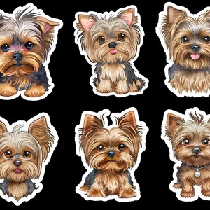 Yorkie Stickers, 24 Stickers, Sticker, Journal Sticker, Die Cut ...