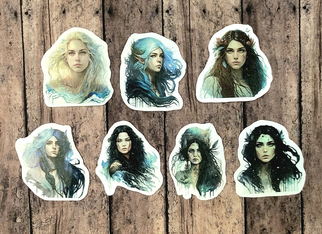 Water Witch, Boho Witch, Set of 21 Stickers, Sticker, Journal Sticker ...