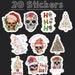 Spooky Christmas Stickers, Set of 20 Stickers, Christmas Stickers ...
