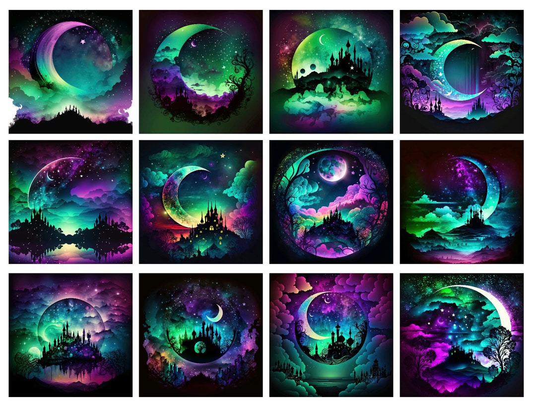 Dark Fantasy Set of 24 Stickers, Sticker, Journal Sticker, Die Cut ...