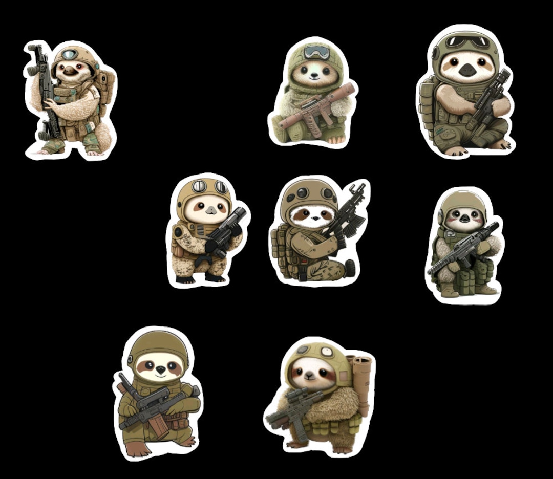 Sloth Stickers, Set of 24 Stickers, Sticker, Journal Sticker, Die Cut ...