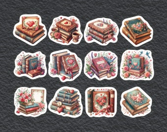 Large Stack of Books Die Cut Sticker - Etsy