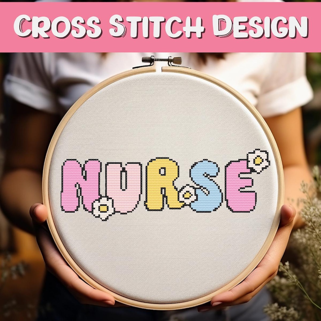 Nurse Cross Stitch Pattern PDF - Digital Download - Nursing Cross ...
