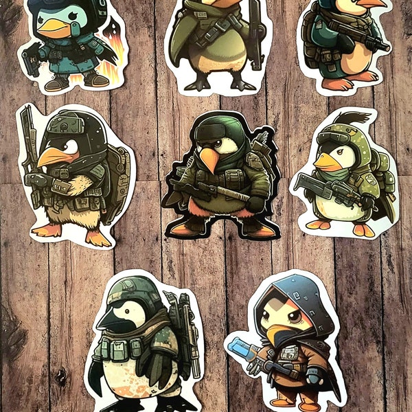 Tactical Penguin Sticker - Etsy