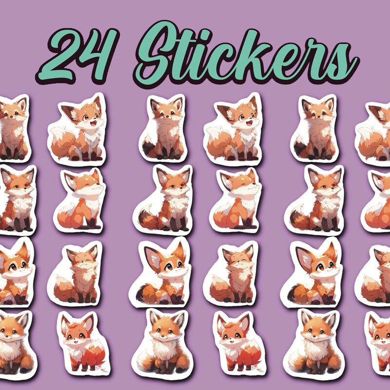 Fox Sticker - Etsy
