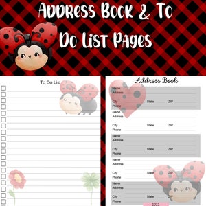Planner Printable Daily Planner Monthly Planner Lady Bug | Etsy
