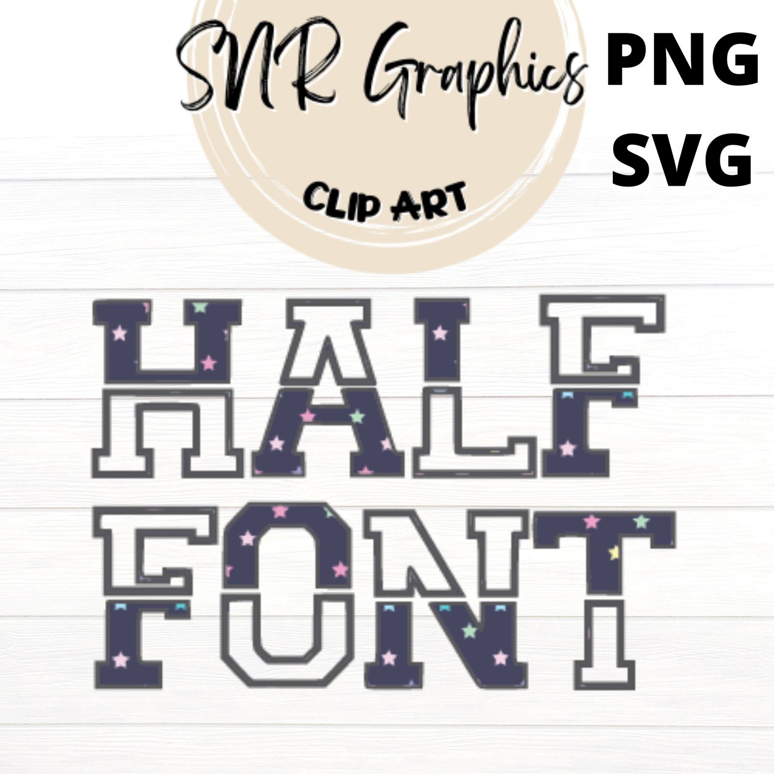 Star Half Font Letters PNG, Half Fill Font SVG, Clipart Alphabet Font ...
