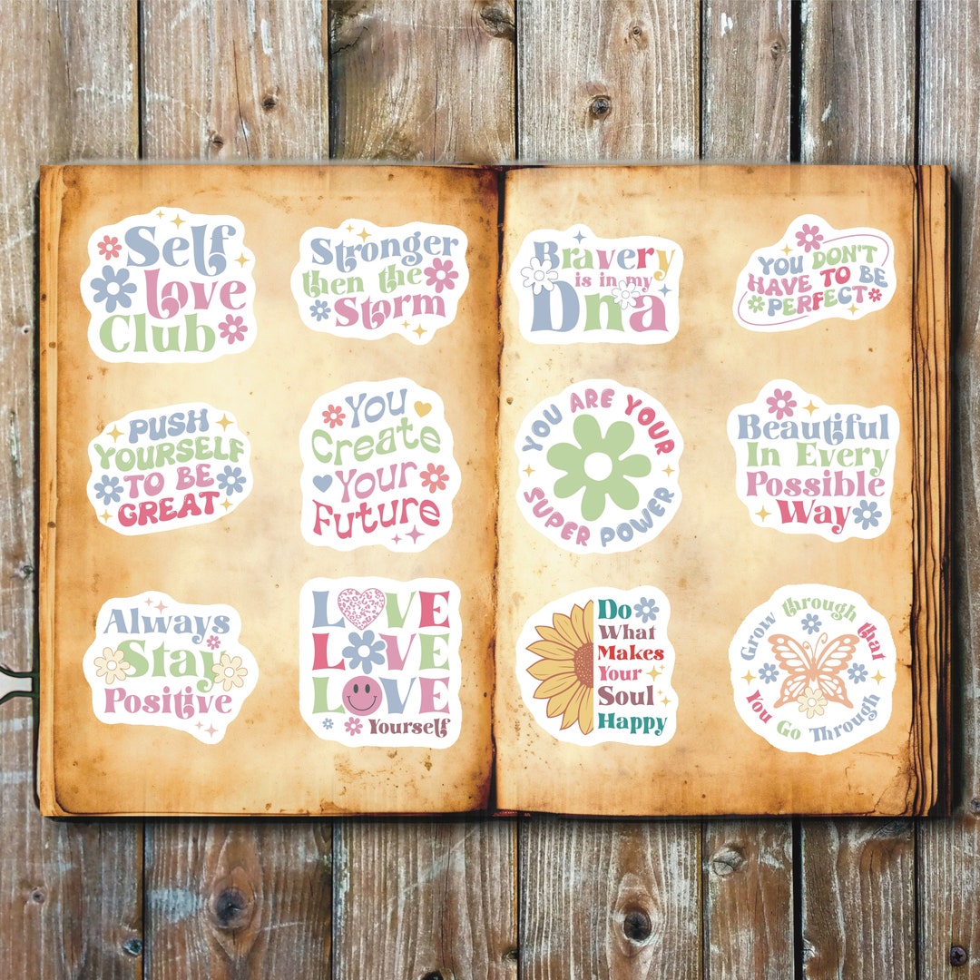 Mental Health Saying Stickers, Set of 24 Stickers, Mental Health ...