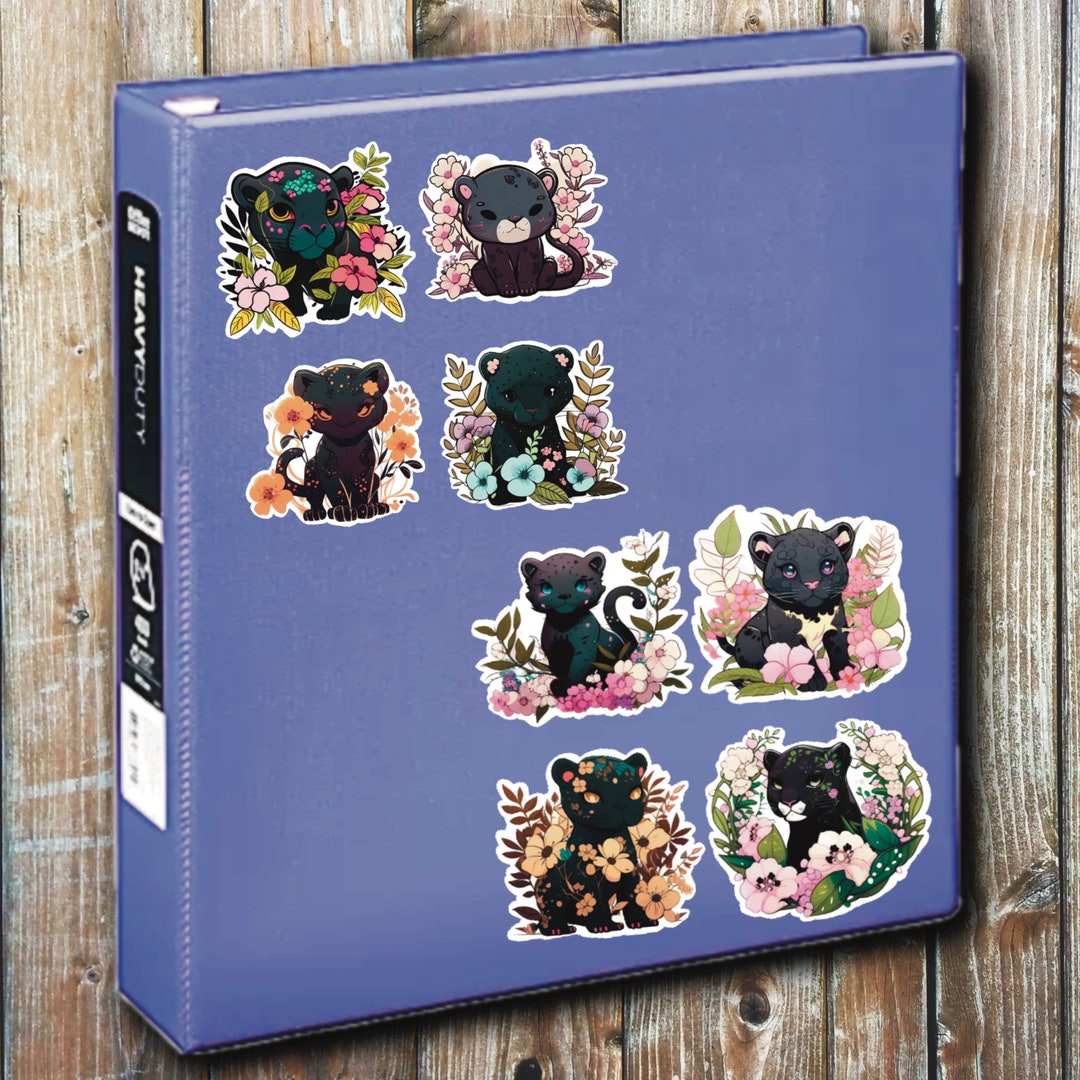 Panther, Set of 24 Sticker, Sticker, Journal Sticker, Die Cut Stickers ...
