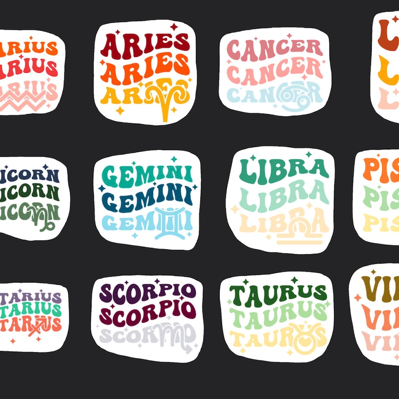 Zodiac Stickers - Etsy