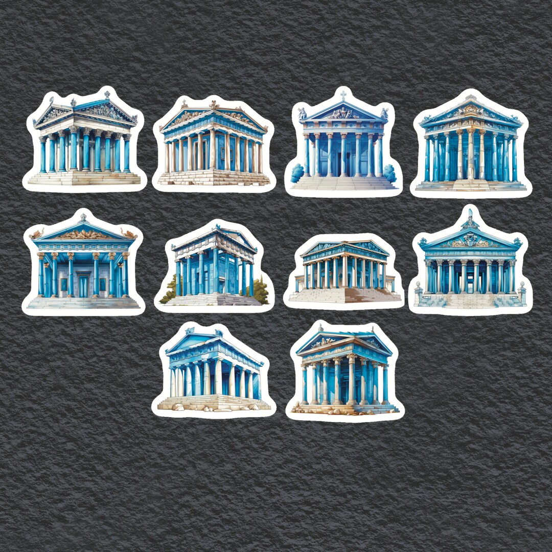 Greek Architecture Stickers, Set of 20 Stickers, Greek Stickers ...